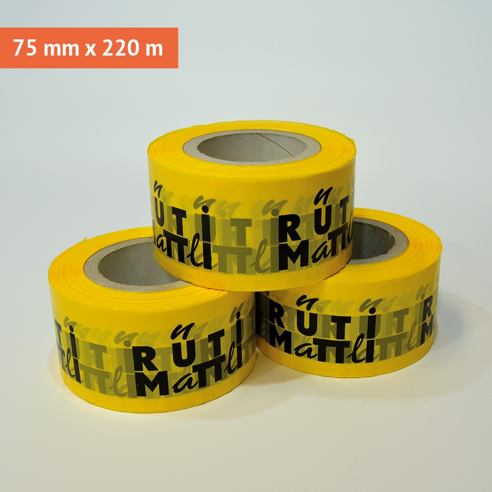 Absperrband mit Ihrem Logo, 75mm x 220m – Media Orange